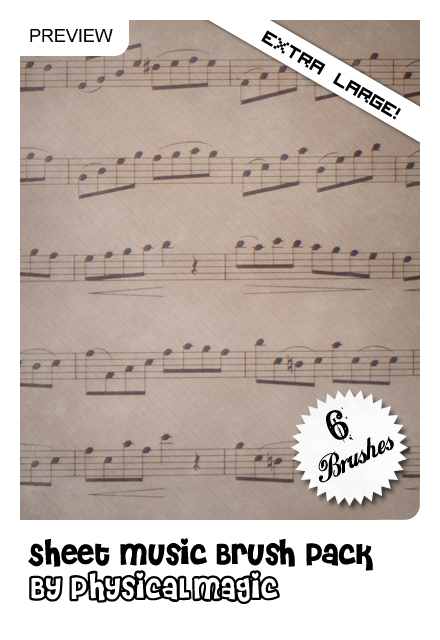 Sheet Music Brush Pack. by PhysicalMagic on DeviantArt
