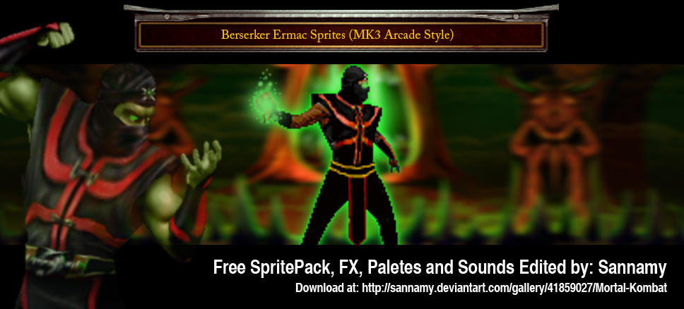 Sprites Berserk Ermac (By Sannamy 2011) by sannamy on DeviantArt