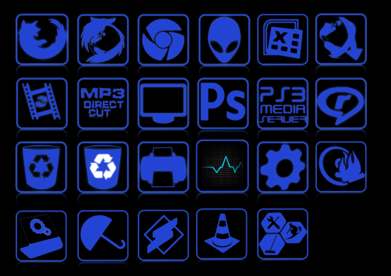 Rocketdock clear blue icons by designyou on DeviantArt