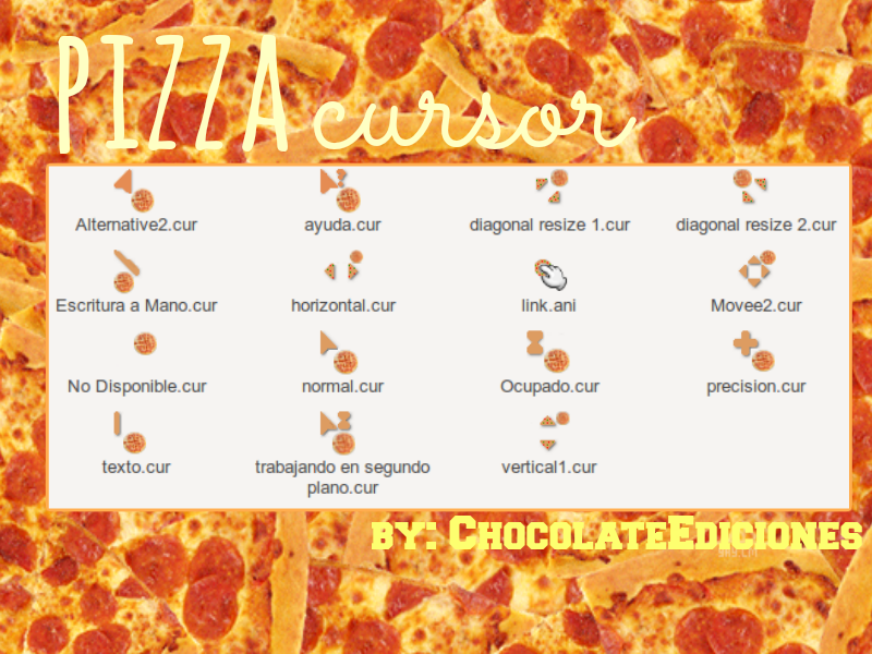 -Pizza cursor- by ChocolateEdiciones on DeviantArt