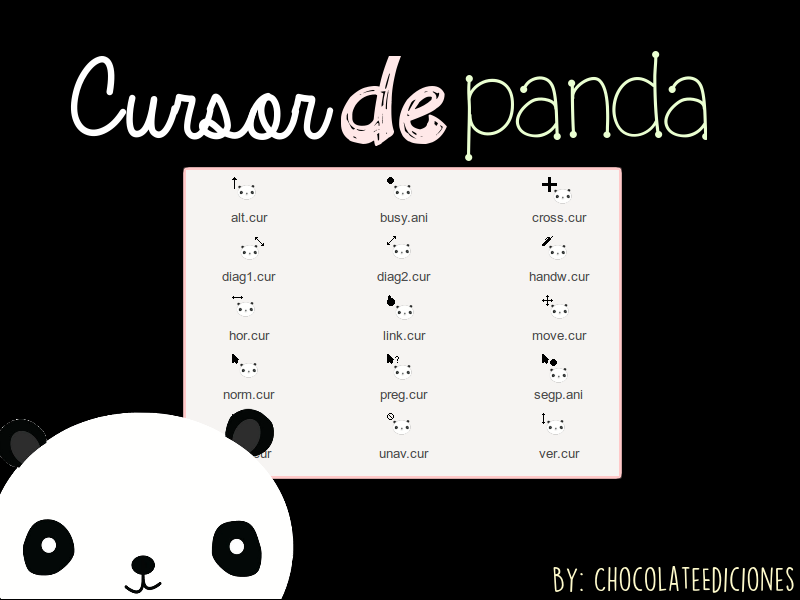 -Cursor de panda- by ChocolateEdiciones on DeviantArt