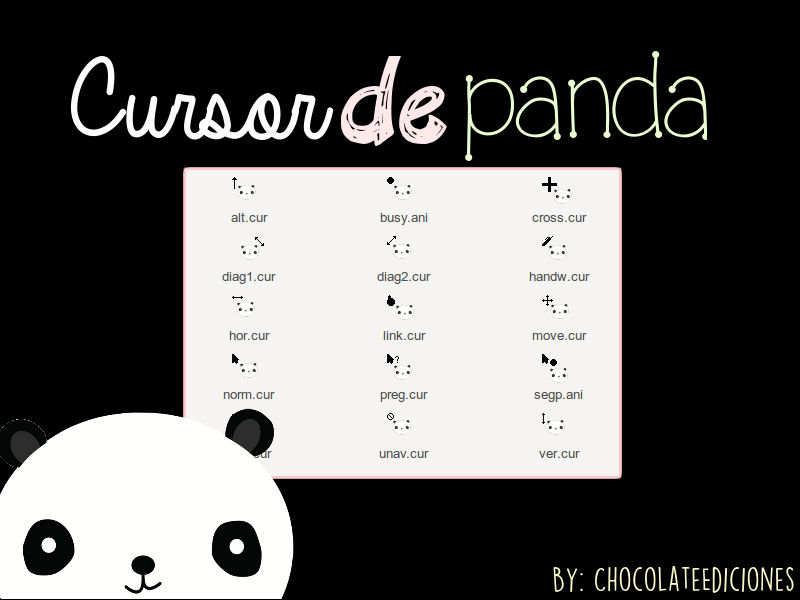 -Cursor de panda- by ChocolateEdiciones on DeviantArt