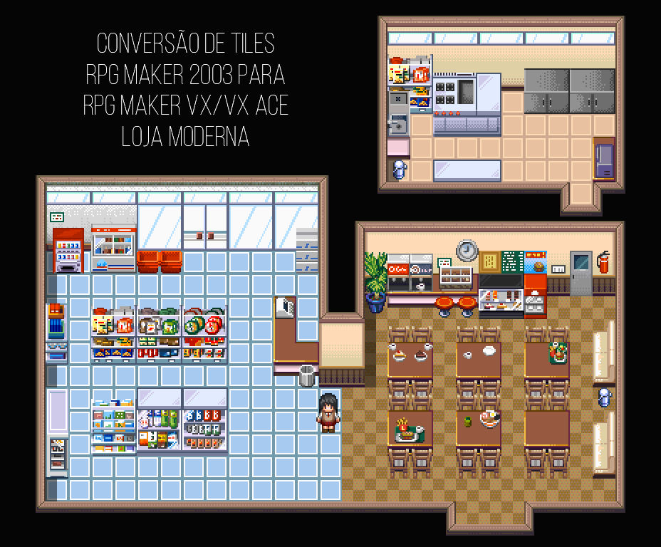 Tilesets FSM RM2K3 para VX/Ace: Loja Moderna by milkian on DeviantArt