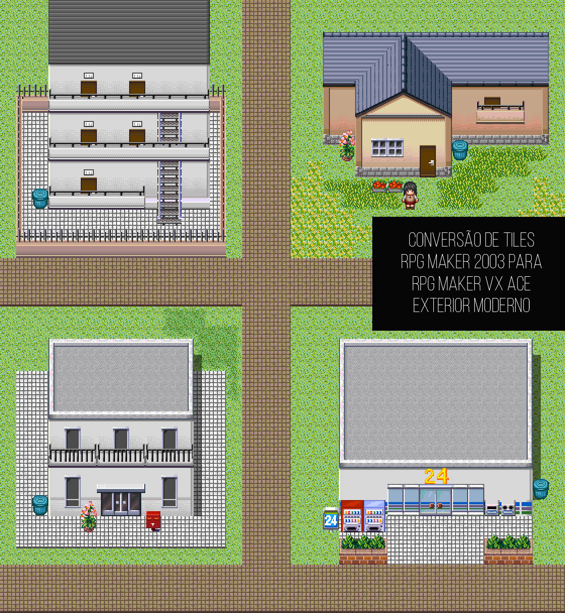 Tilesets FSM RM2K3 para VX/Ace: Exterior Moderno by milkian on DeviantArt
