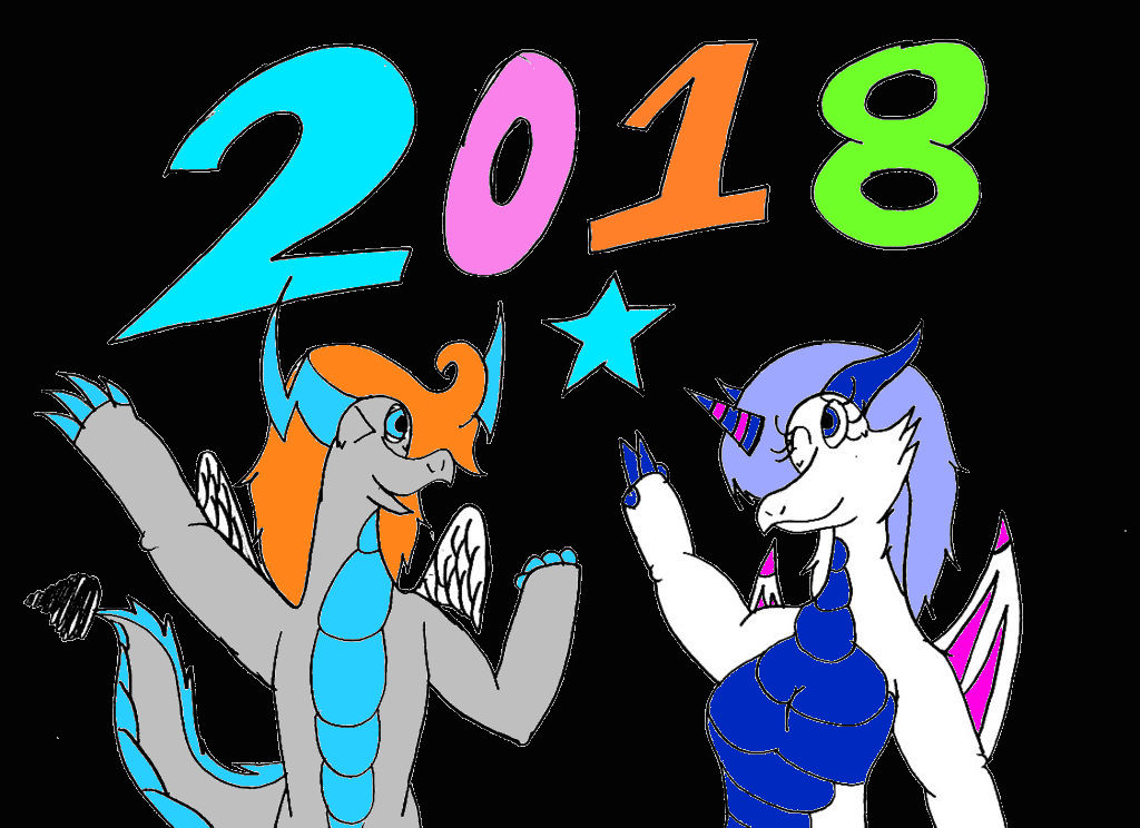 It's 2018!!!!!!! (with Shift and Jupiter) by ParasideDragon on DeviantArt