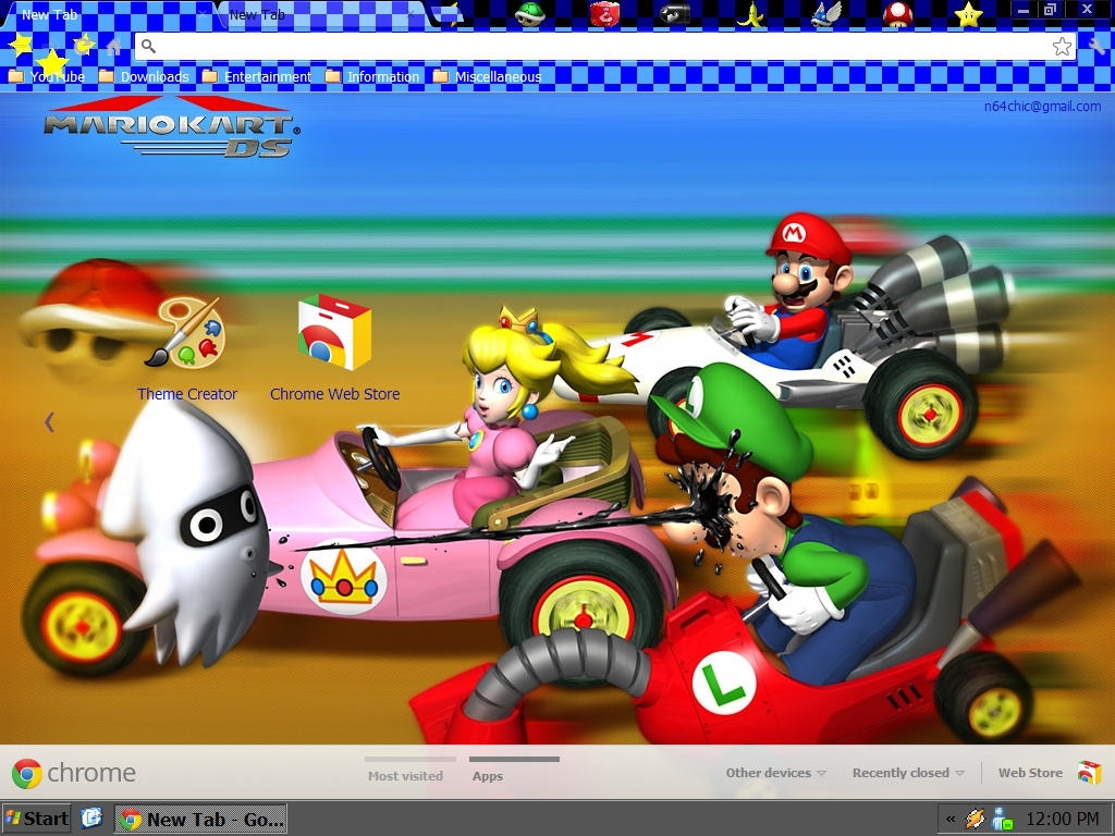 Mario Kart Google Chrome Theme by N64chick on DeviantArt