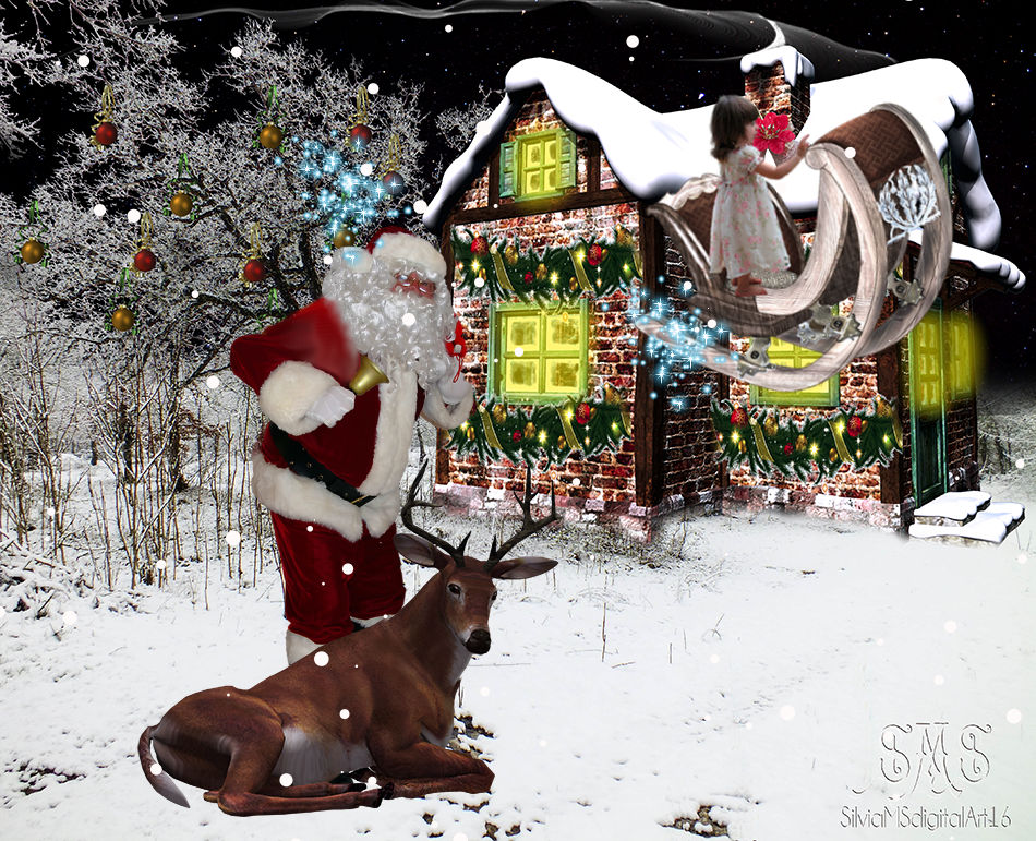 Playing With Santa by SilviaMSdigitalARTS on DeviantArt