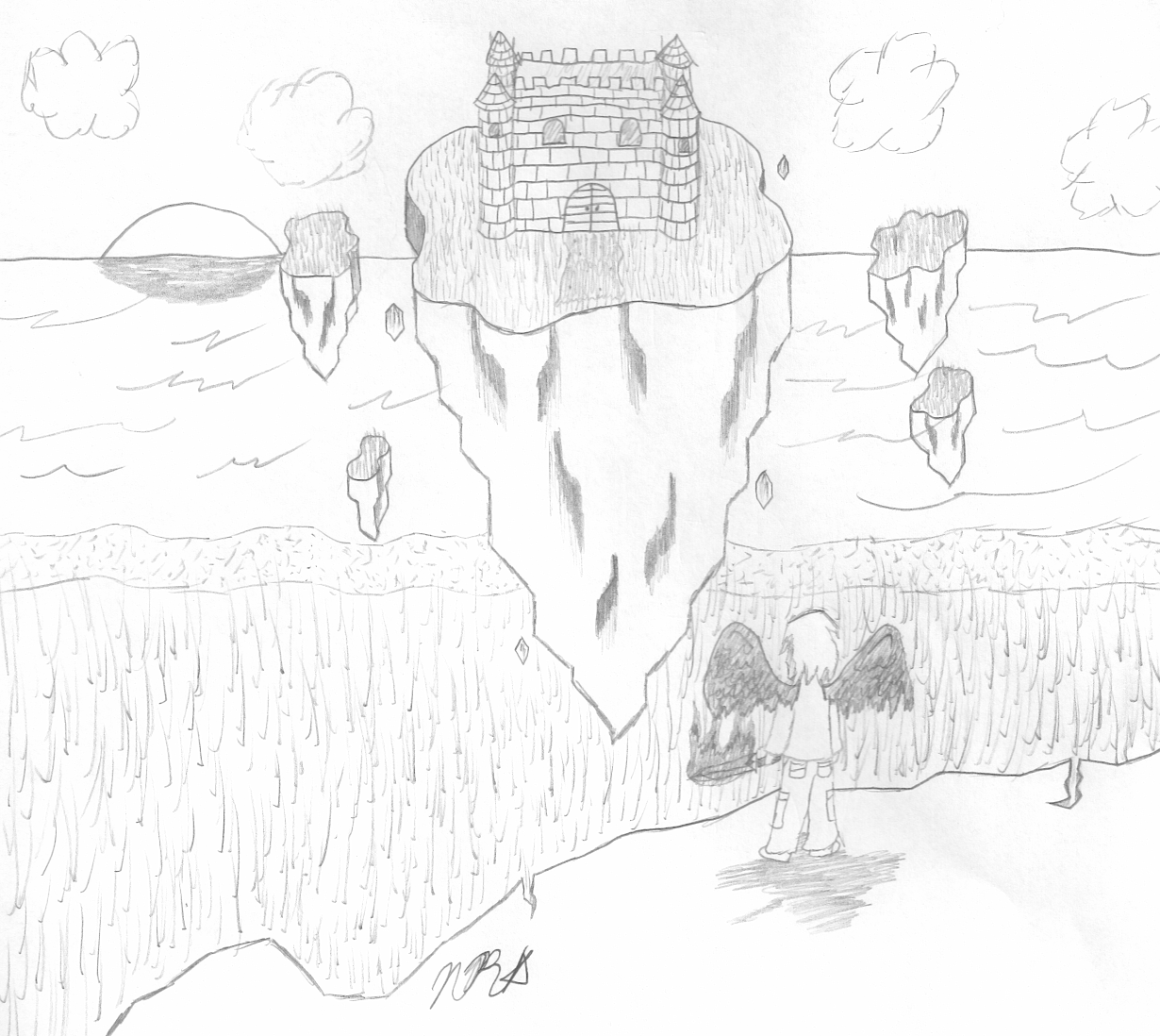 Floating Castle: I'm Home by ArcDargo on DeviantArt