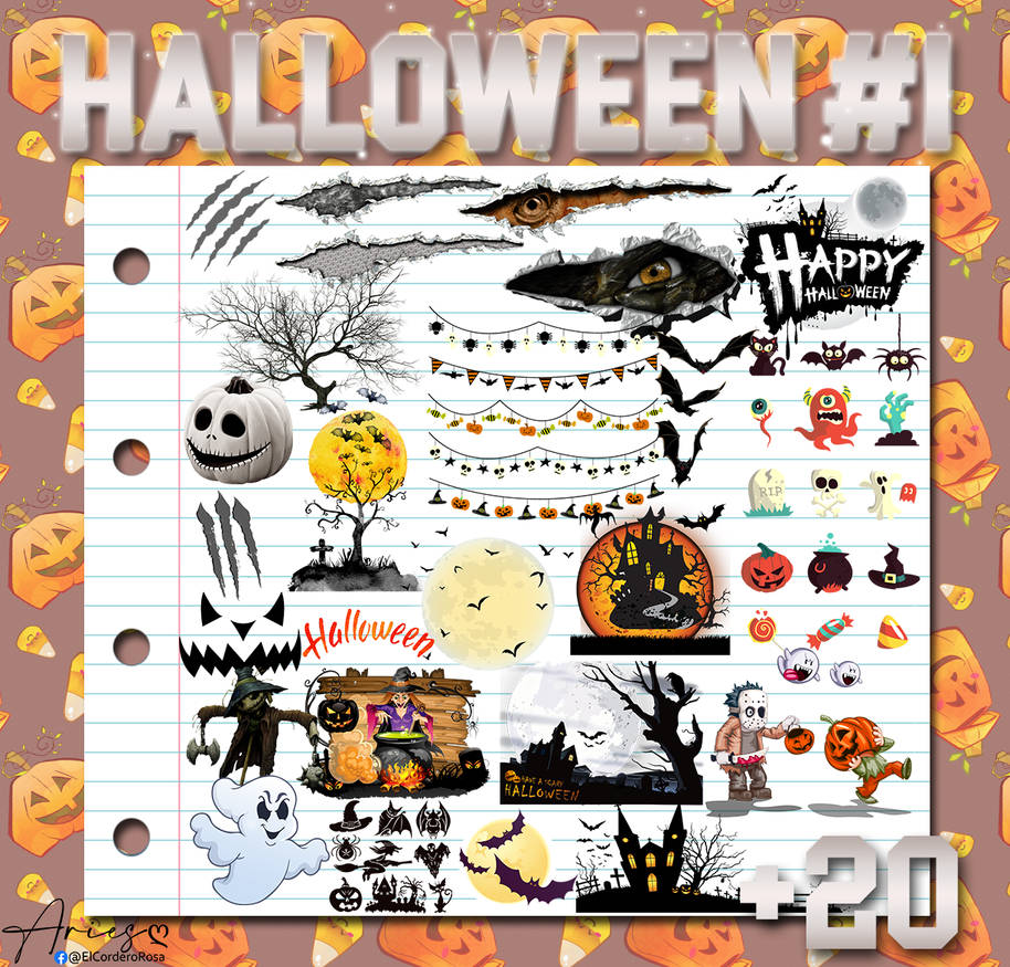 Pack Halloween #1 by Elizabeth21798 on DeviantArt