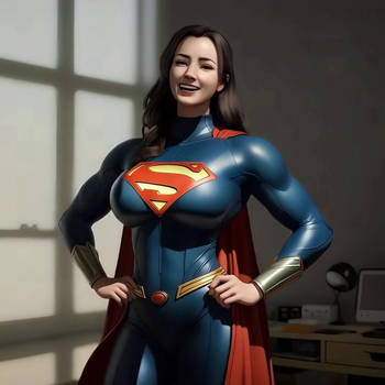 Superwoman Flexing by WillowTreeCat on DeviantArt