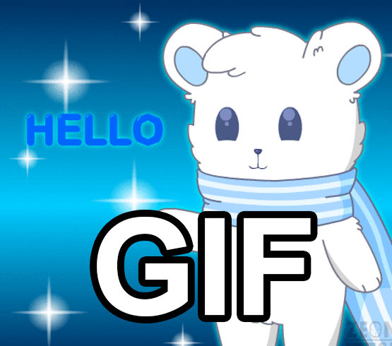 a cute little bear say hello [Commission gif ] by ZeonSniper on DeviantArt