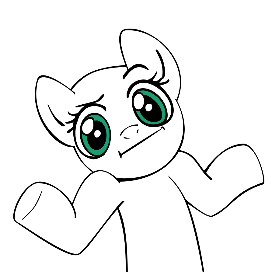 Pony Shrug Vector Base by douglas5005 on DeviantArt