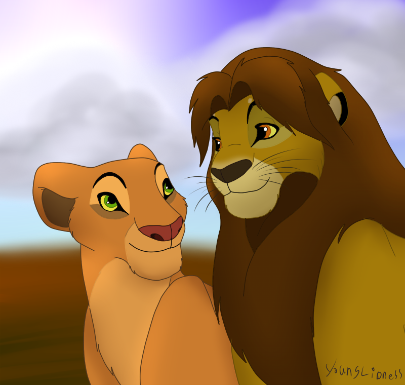 Zumaridi walking with Kiongozi by YoungLioness on DeviantArt