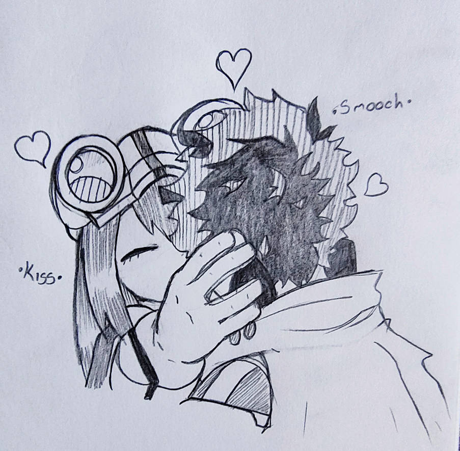 Deku And Tsuyu Kiss By Jtjolt On Deviantart 8401