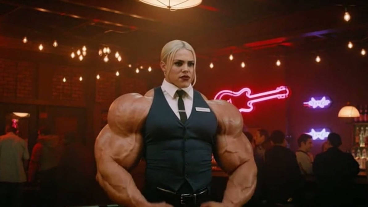 Strong Muscular Female Bouncer (video) by WisezAnimations on DeviantArt