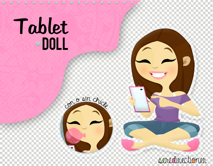 Tablet girl PSD. by seredirectioner on DeviantArt