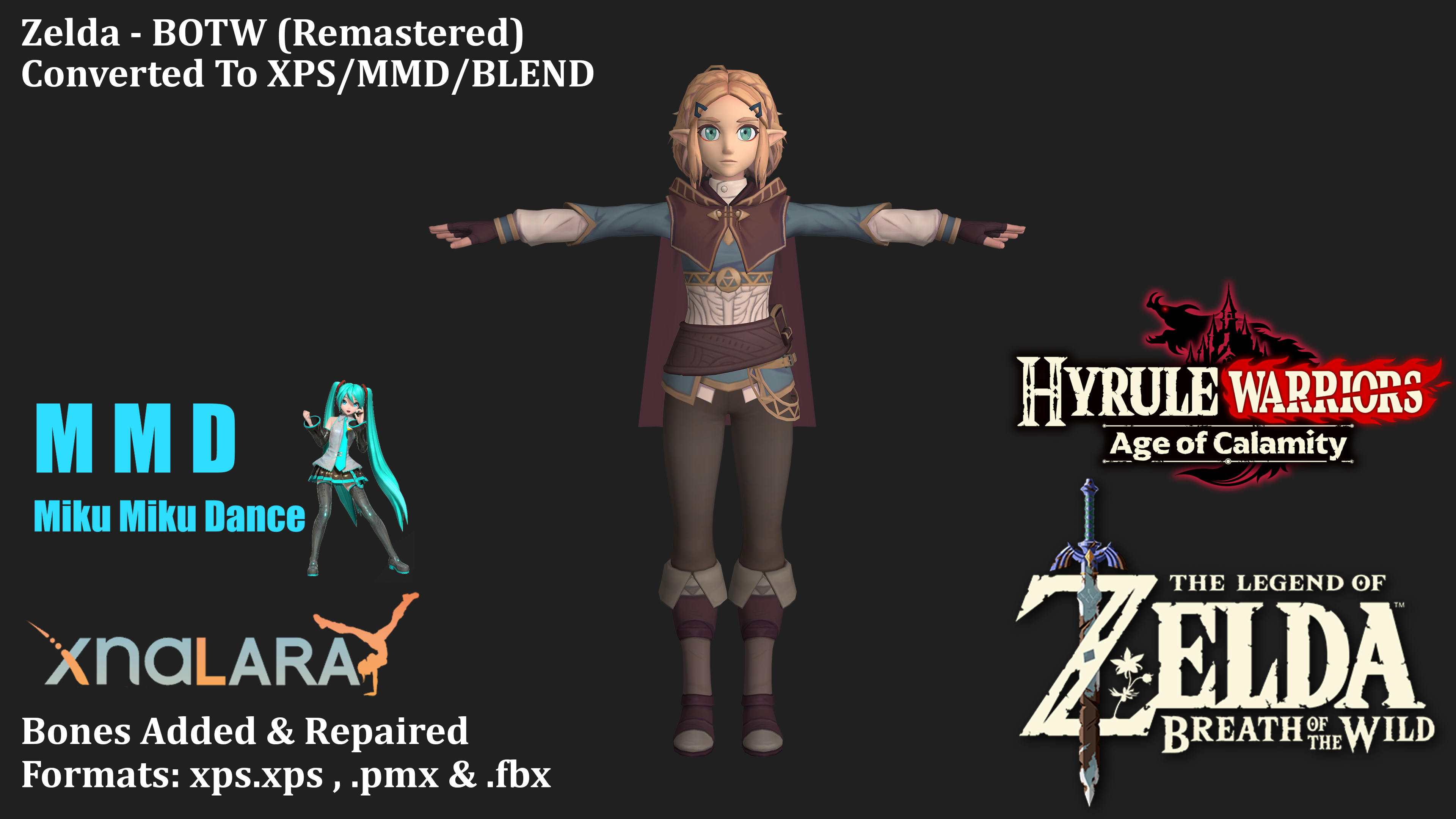 The Legend Of Zelda - BOTW - Zelda (XPS/FBX/MMD) by HiGuys920 on DeviantArt