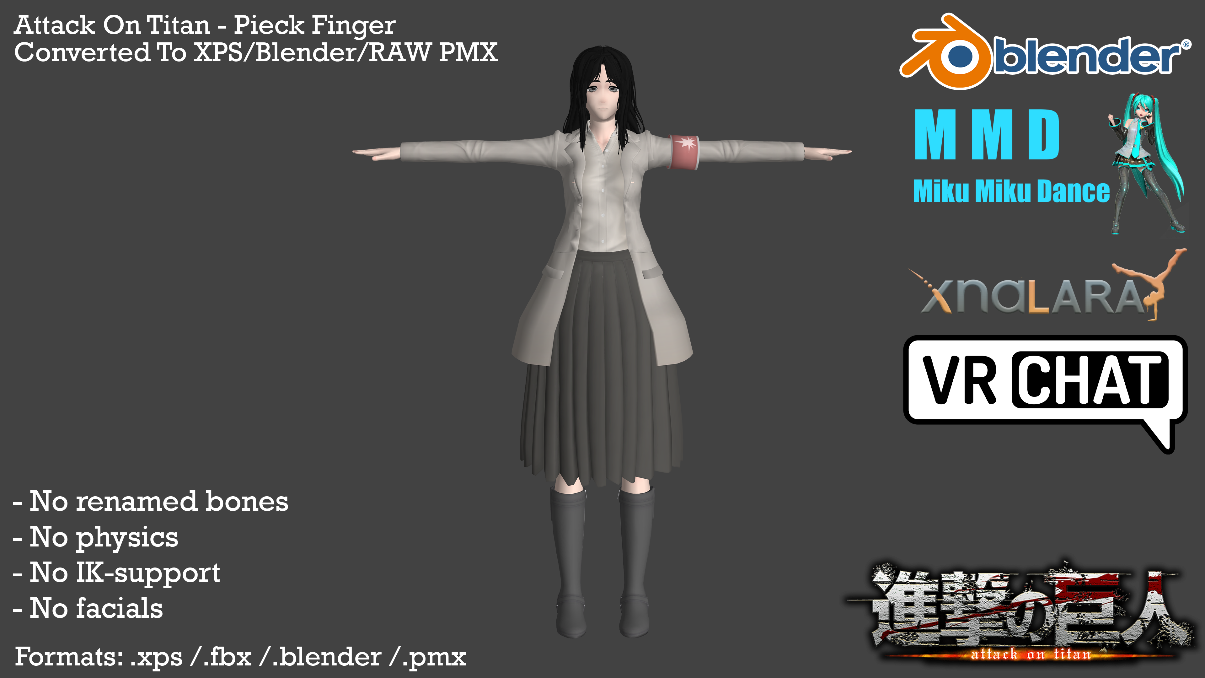 AoT 4 - Pieck Finger (FBX/XPS/MMD) by HiGuys920 on DeviantArt