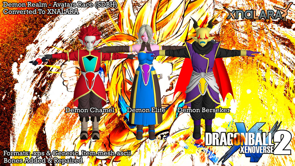 DBXV2 - Demon Realm Avatars Race (SDBH) (XPS) by HiGuys920 on DeviantArt