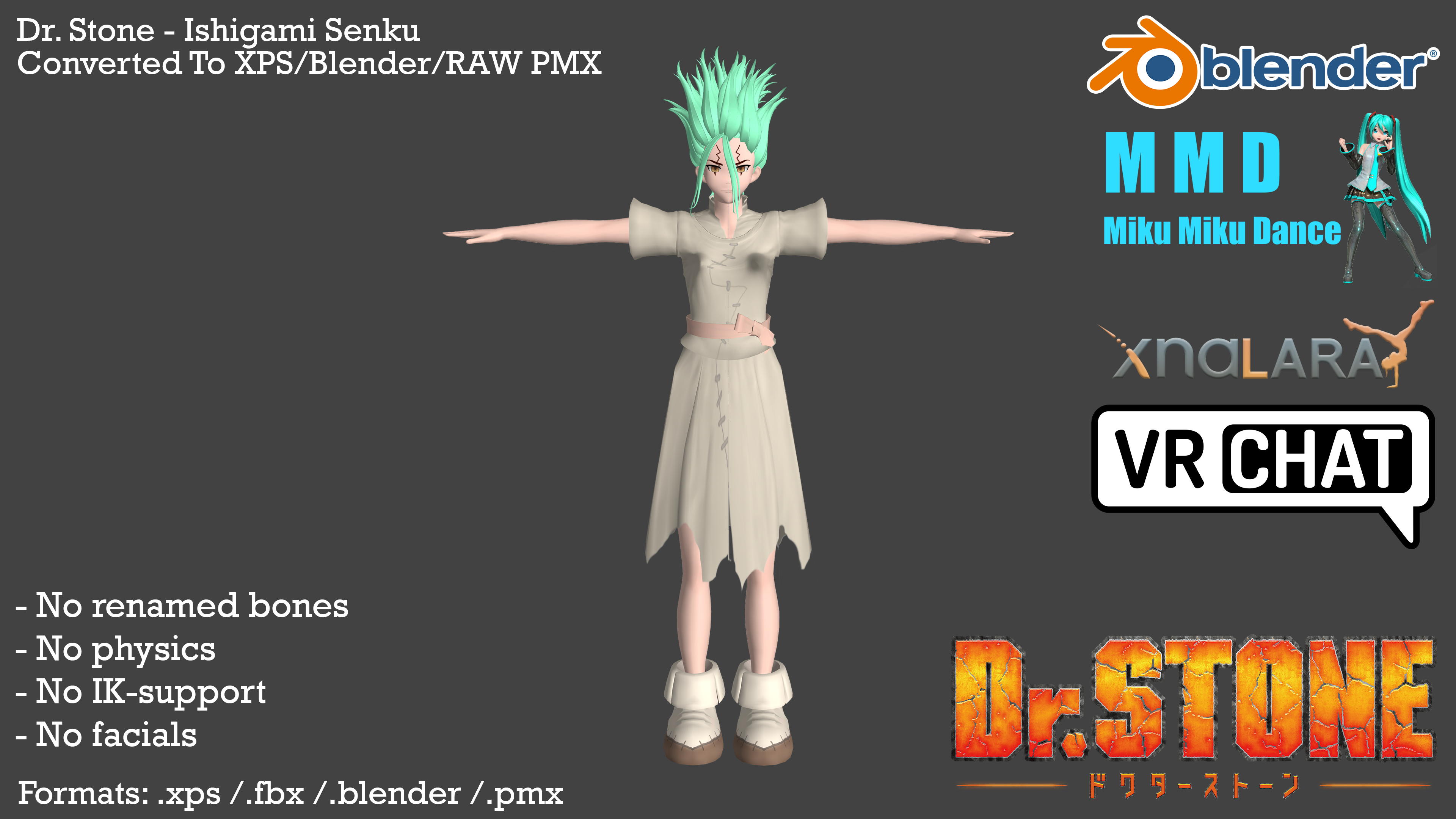 Dr Stone - Senku Ishigami (XPS/FBX/MMD) by HiGuys920 on DeviantArt