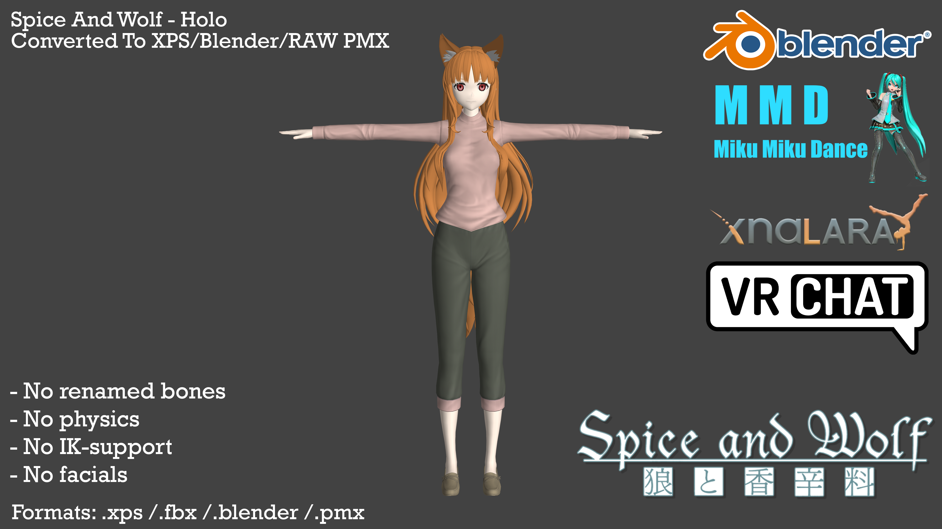 Spice And Wolf - Holo (XPS/FBX/MMD) by HiGuys920 on DeviantArt