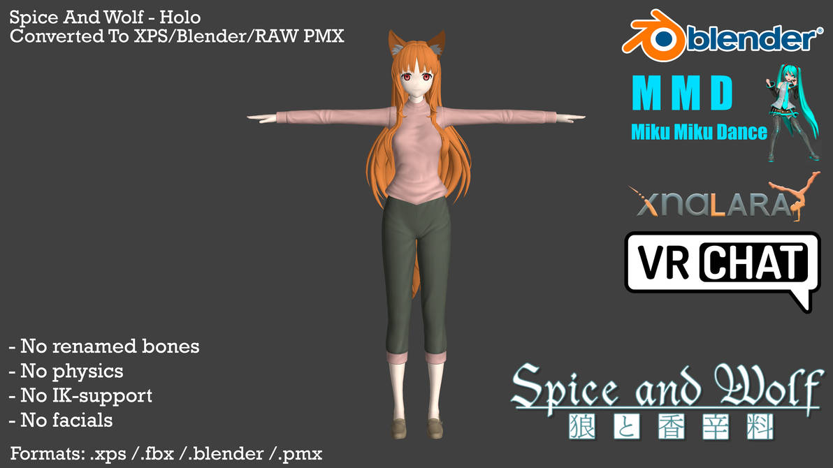 Spice And Wolf - Holo (XPS/FBX/MMD) by HiGuys920 on DeviantArt