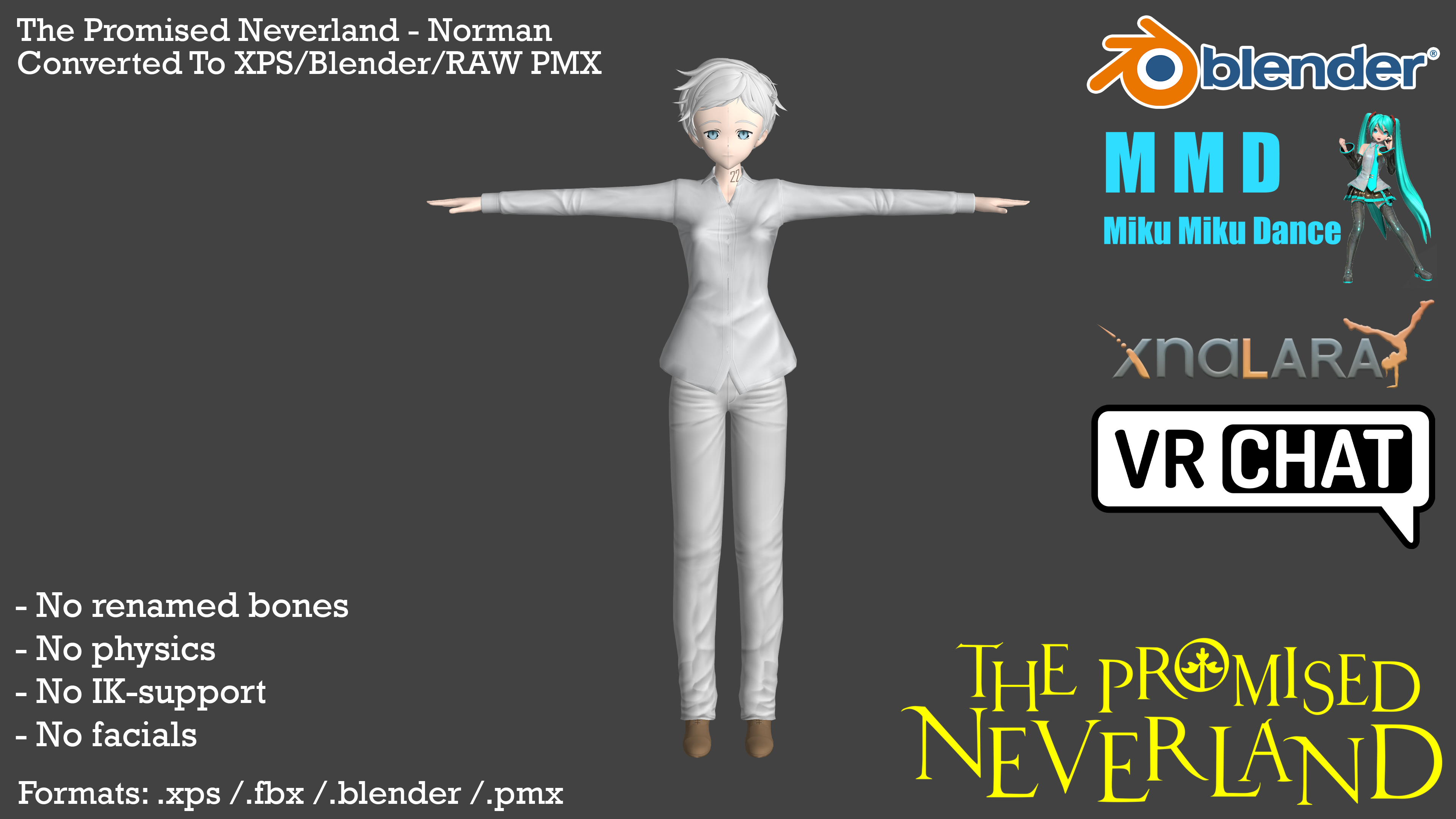 The Promised Neverland - Norman (XPS/FBX/MMD) by HiGuys920 on DeviantArt