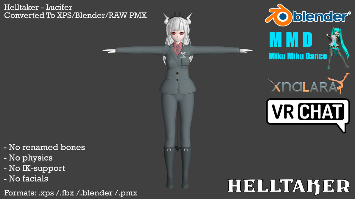 Helltaker - Lucifer (XPS/FBX/MMD) by HiGuys920 on DeviantArt