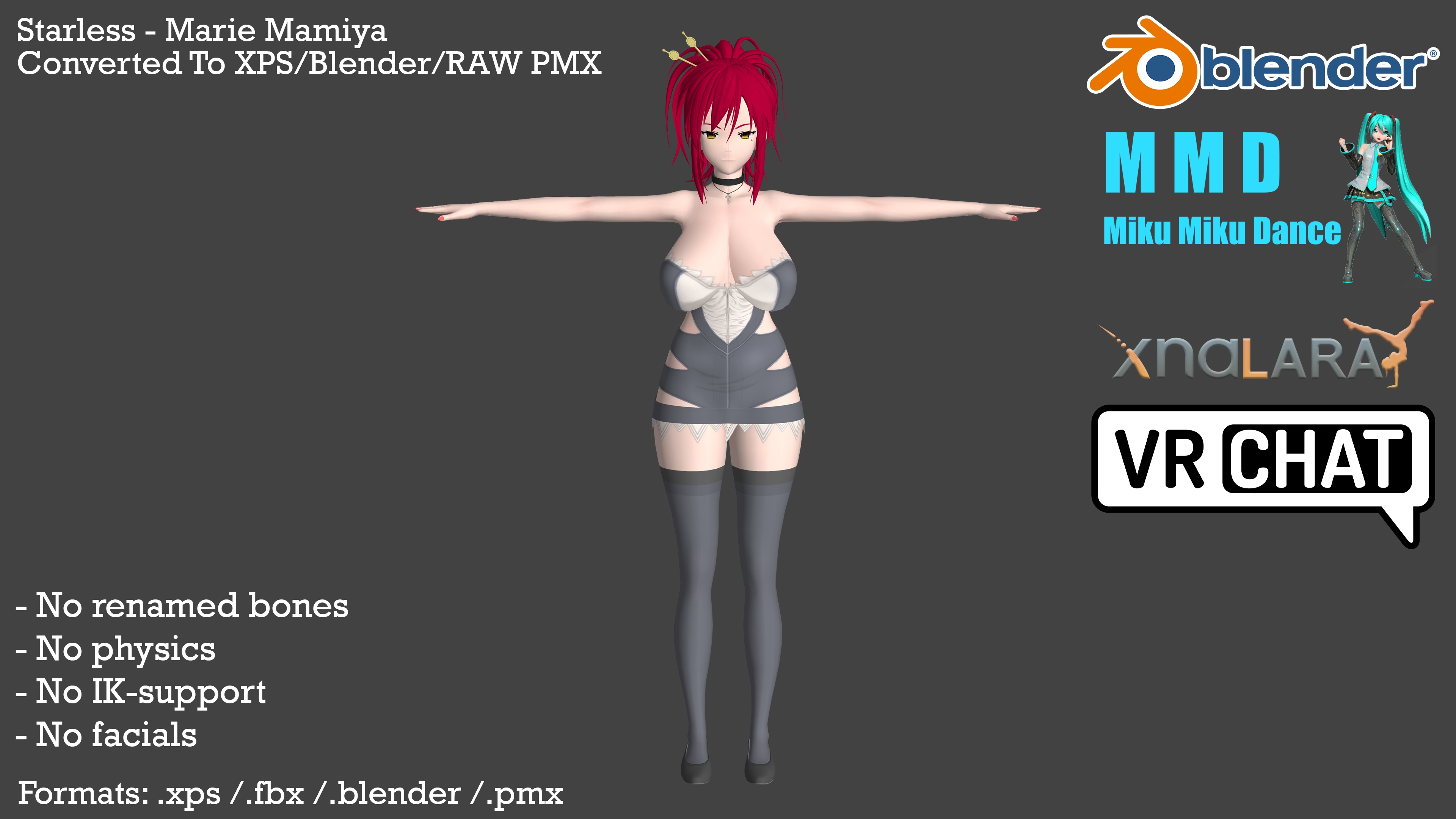 Starless - Marie Mamiya (XPS/FBX/MMD) by HiGuys920 on DeviantArt