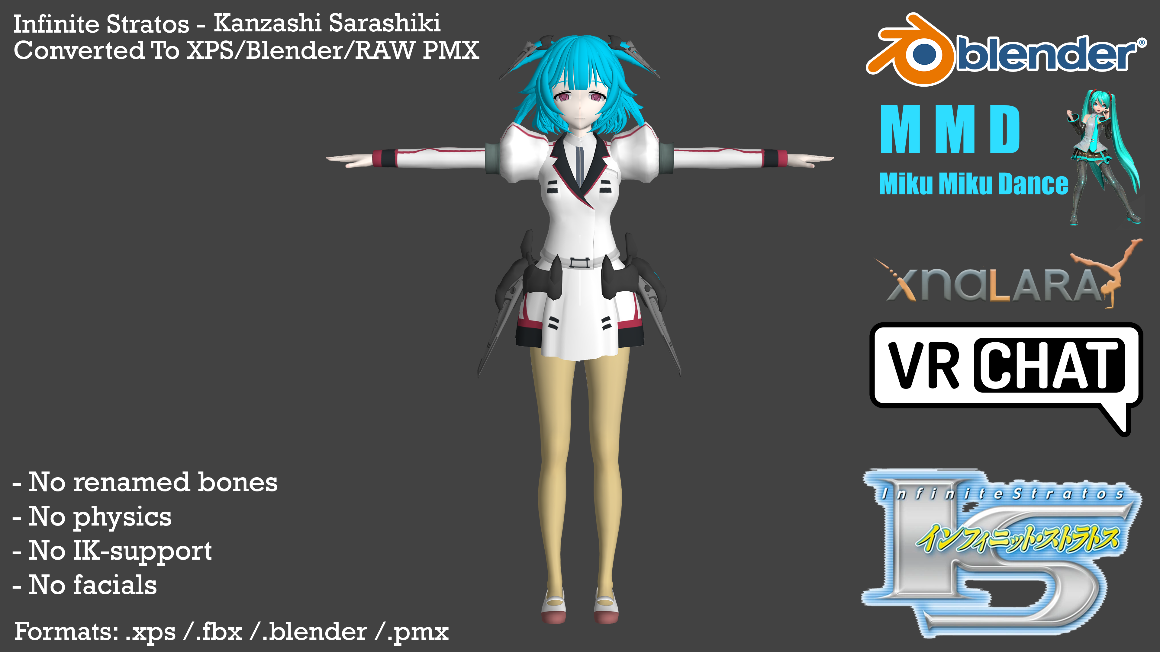 Infinite Stratos - KanzashiSarashiki (XPS/FBX/MMD) by HiGuys920 on ...