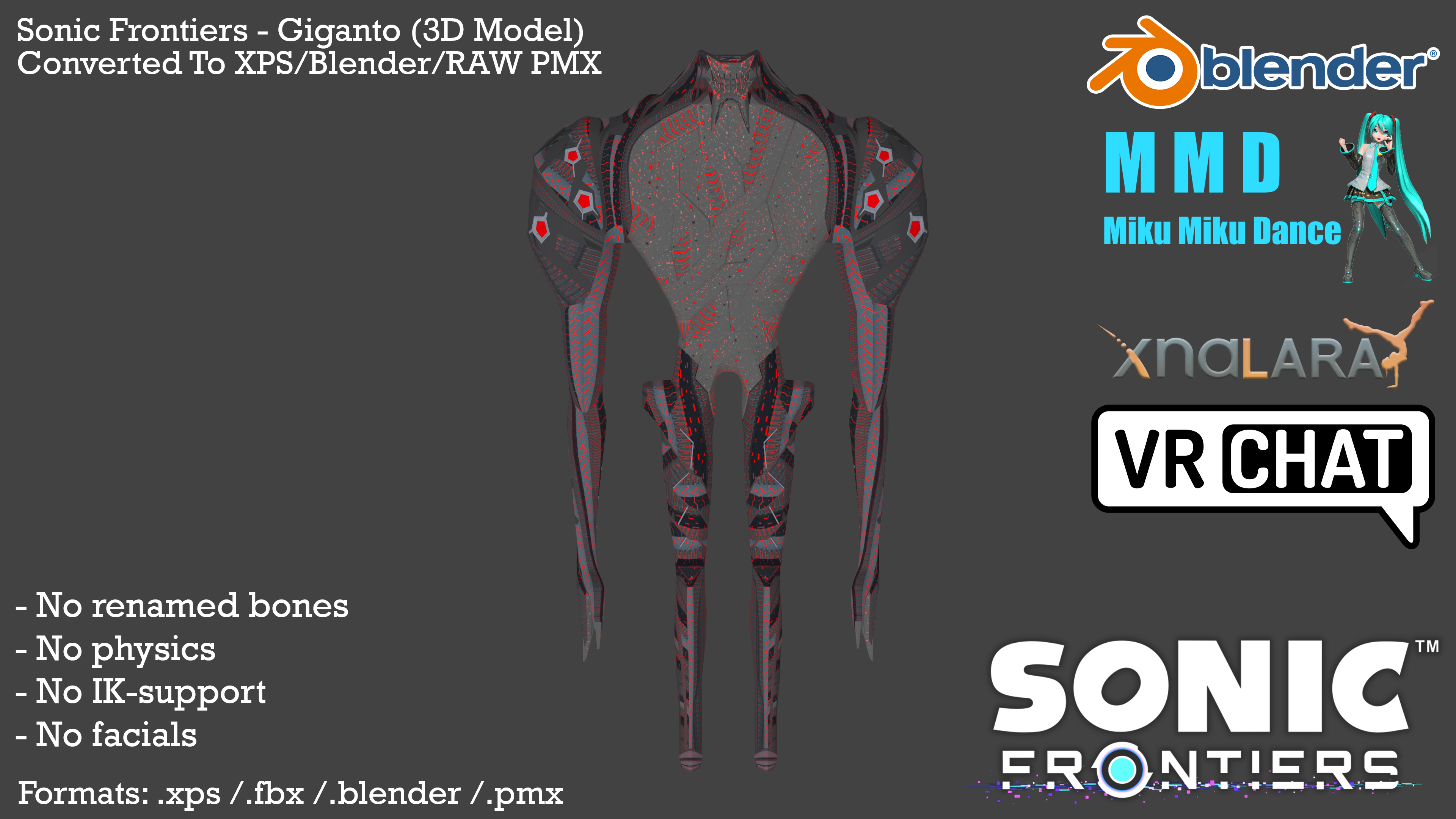 Sonic Frontiers - Giganto (FBX/XPS/MMD) by HiGuys920 on DeviantArt