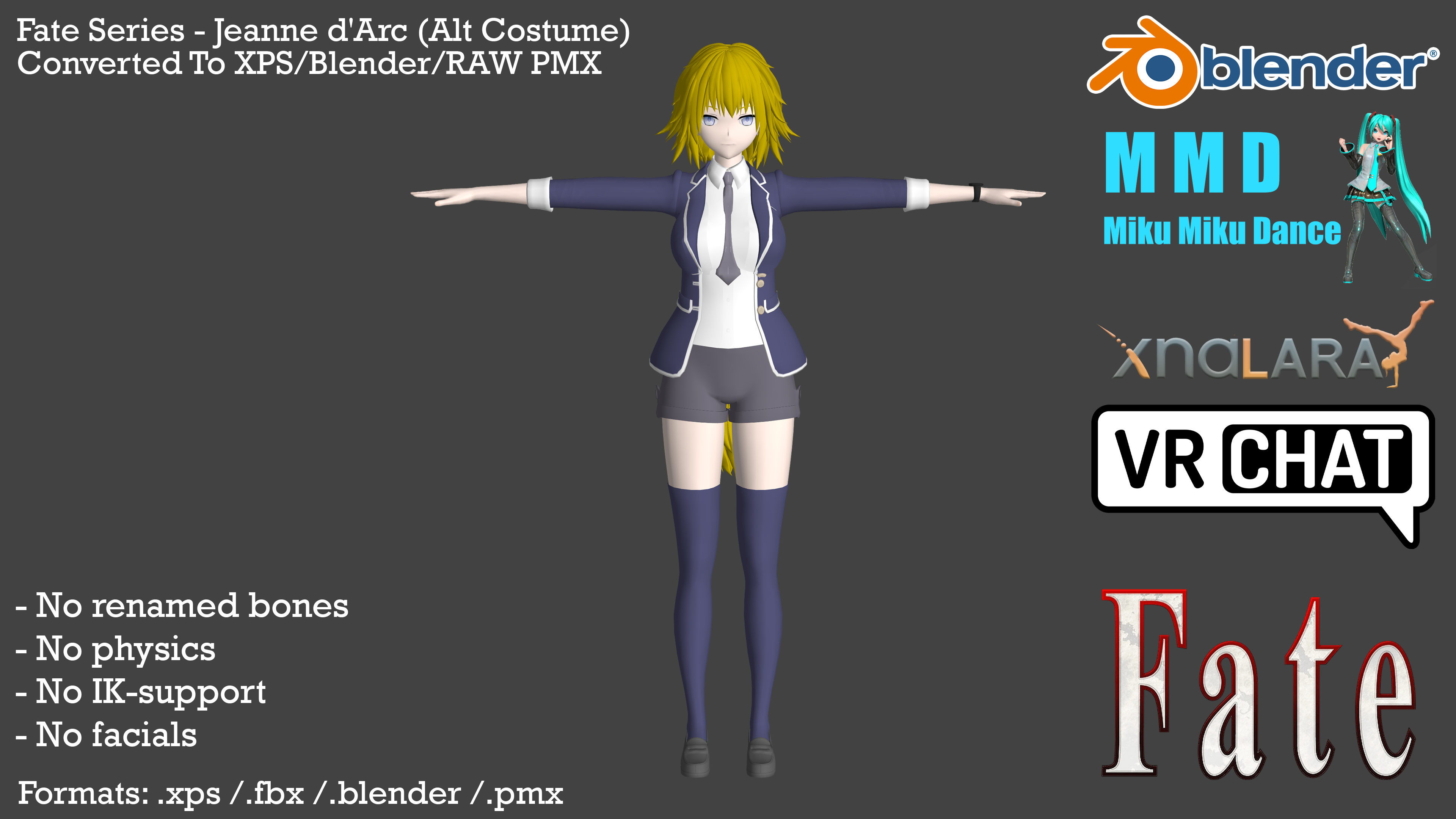 FATE Series - Jeanne d'Arc (XPS/FBX/MMD) by HiGuys920 on DeviantArt