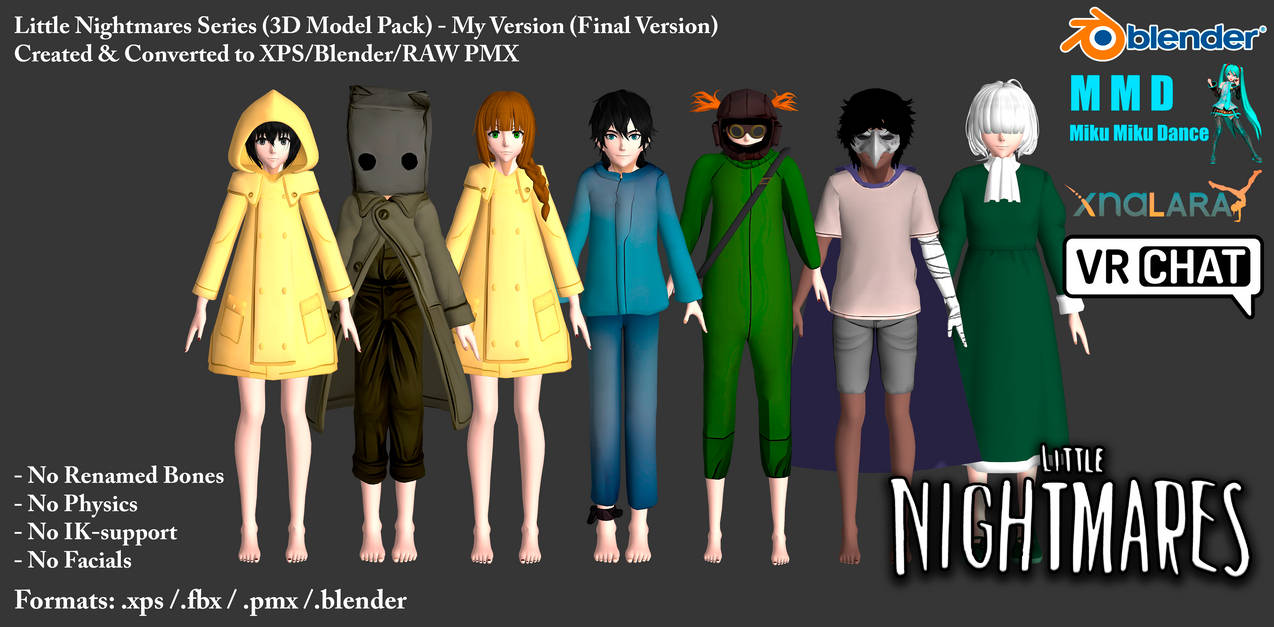 Little Nightmares (3D Model Pack) (XPS/FBX/MMD) FV by HiGuys920 on ...
