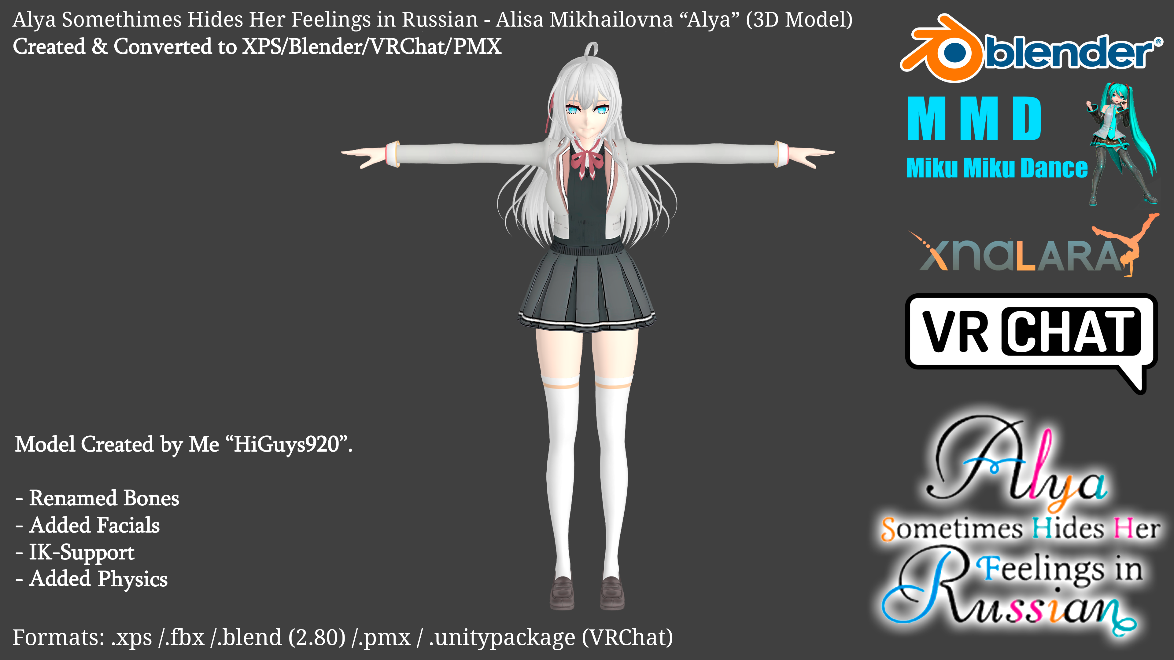 Alisa Mikhailovna Kujo - (3D Model) (FBX/XPS/MMD) by HiGuys920 on ...