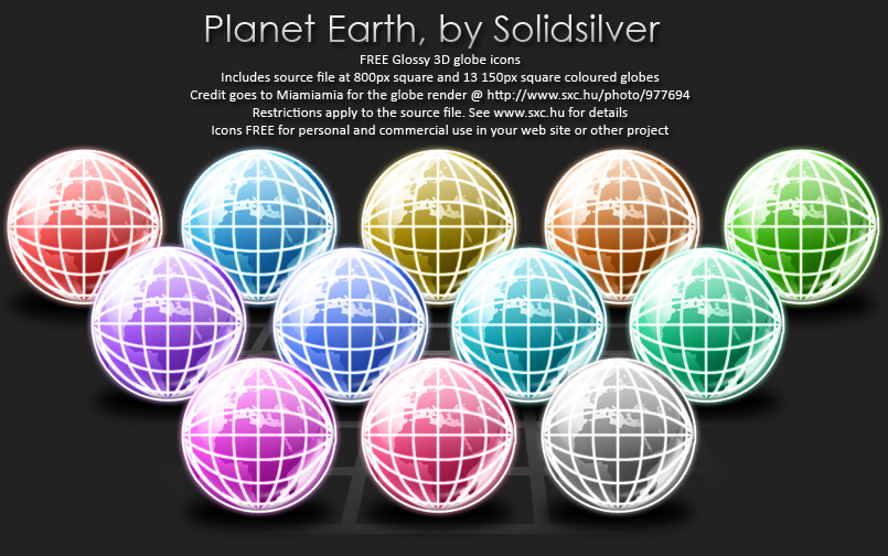 Colourful globes by SolidSilver on DeviantArt