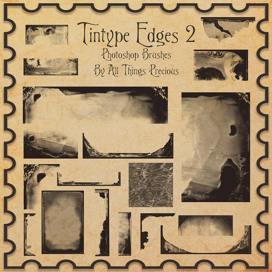 Tintype Edges Photoshop Brushes SET 2 by ATPTextures on DeviantArt