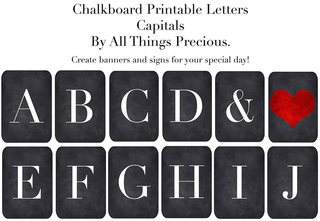 Chalkboard Banner Letters ( Capitals ) by ATPTextures on DeviantArt