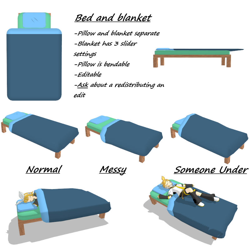 MMD Bed DL by MagicalPouchOfMagic on DeviantArt