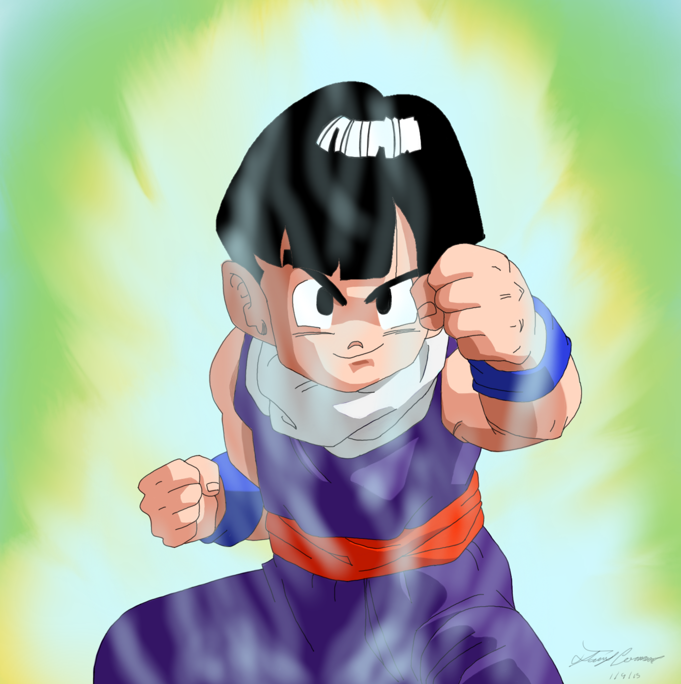 Kid Gohan Fighting Pose by gokujr96 on DeviantArt