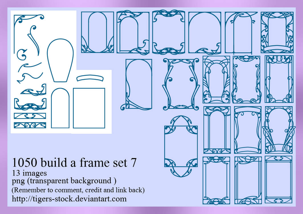 1050 Build A Frame Set 7 by Tigers-stock on DeviantArt