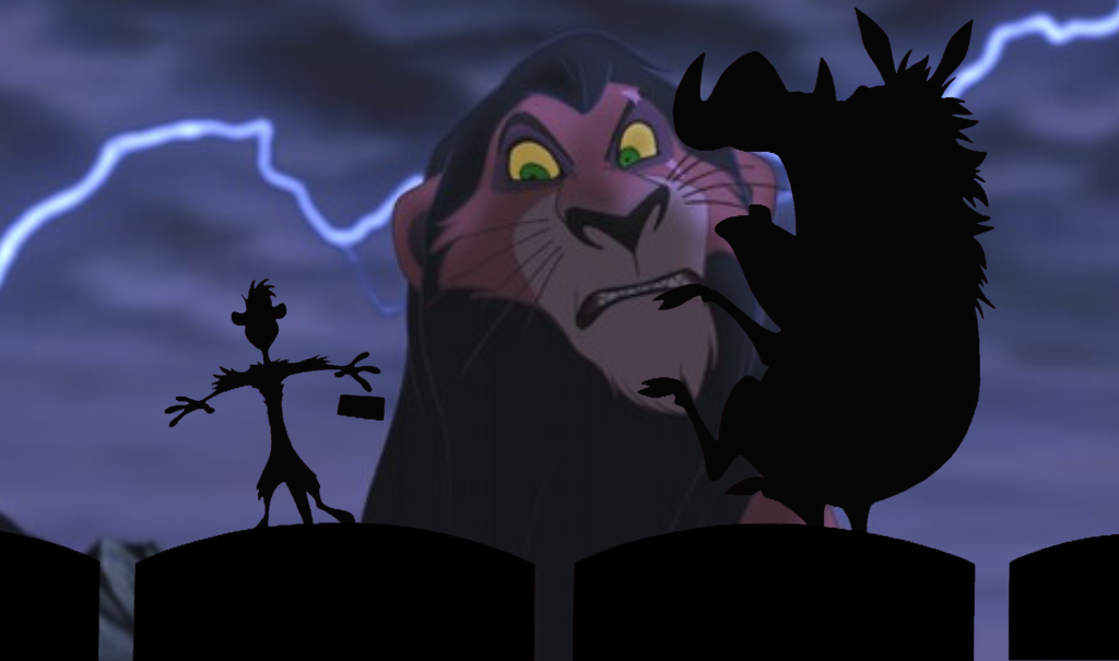 Timon and Pumbaa scared of Scar by HakunaMatata15 on DeviantArt