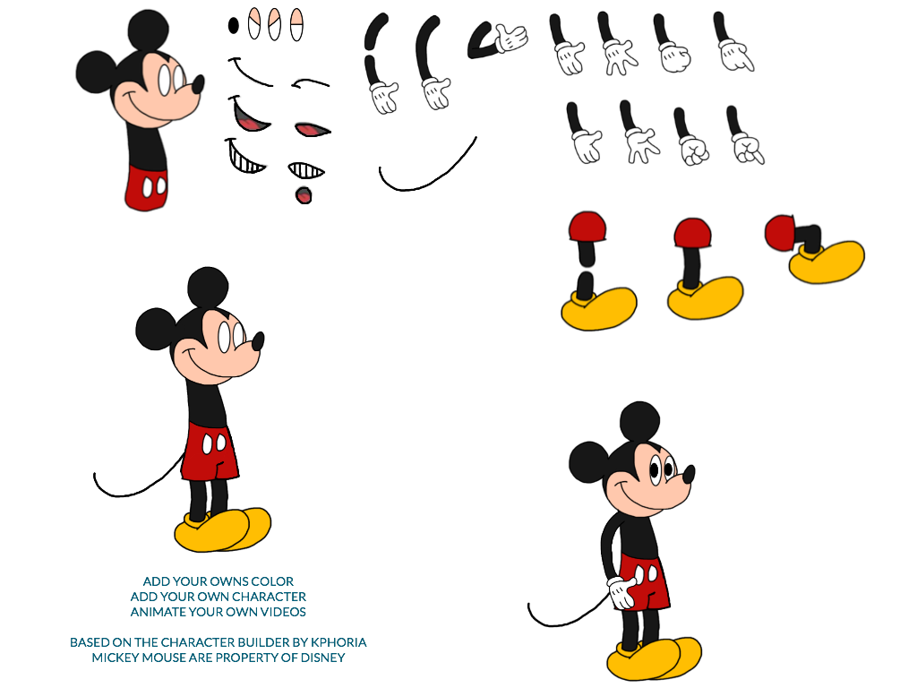 Character Builder - Mickey Mouse (Modern Style) by HakunaMatata15 on ...