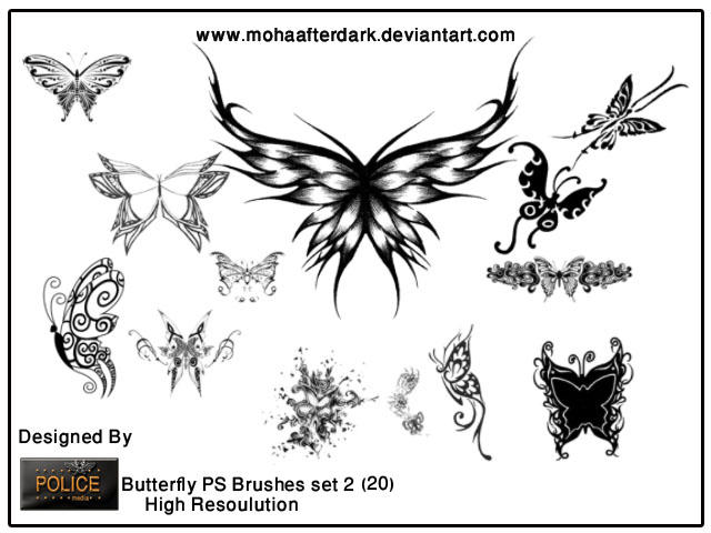 butterfly brushes set2 by mohaafterdark on DeviantArt