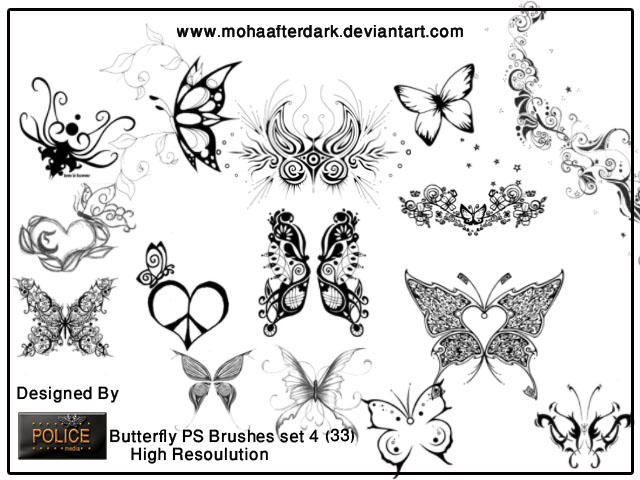 butterfly brushes set4 by mohaafterdark on DeviantArt