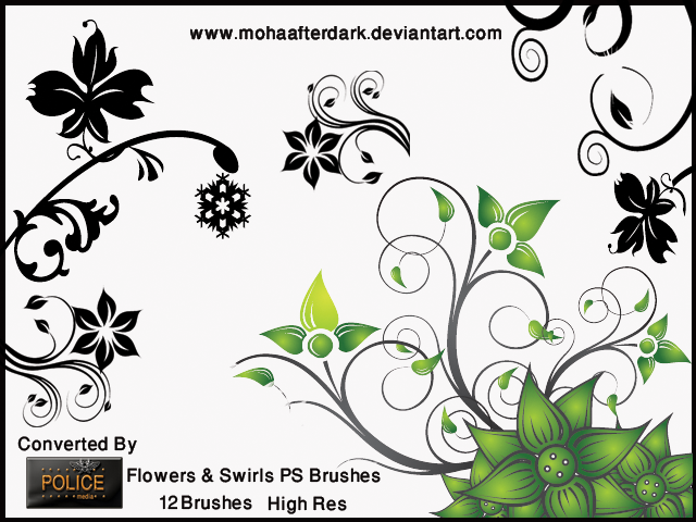 Flowers and Swirls 1 by mohaafterdark on DeviantArt