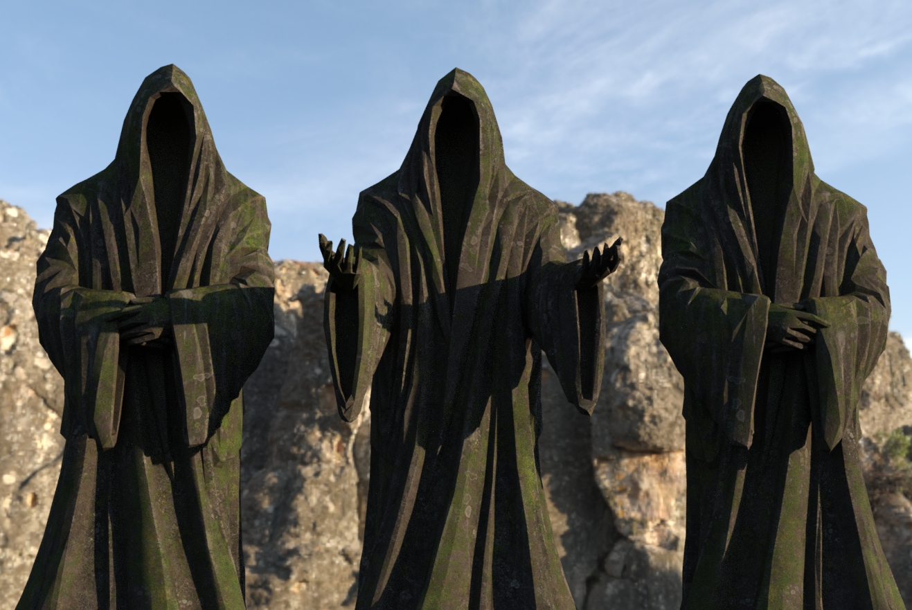 Free Statues of Hooded Figures by dazinbane on DeviantArt