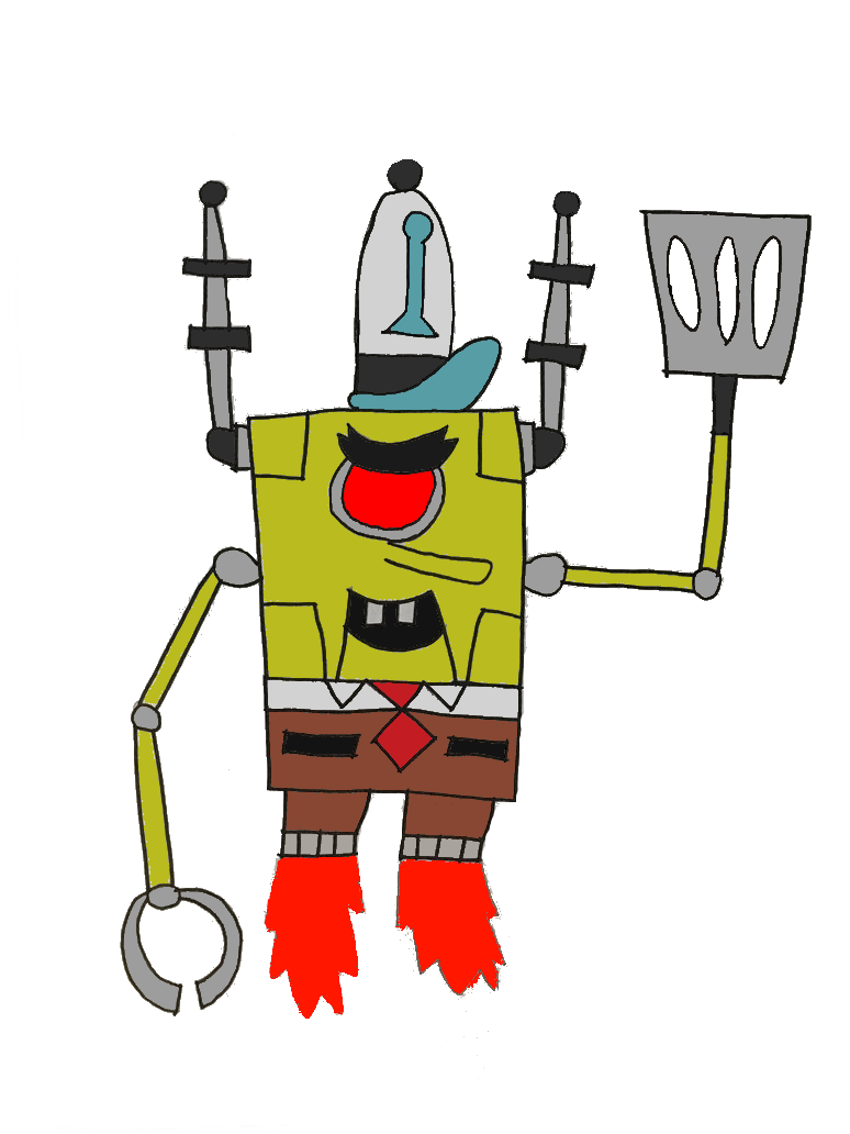 SpongeBot SteelPants version 2 (digital colored) by Venjix5 on DeviantArt