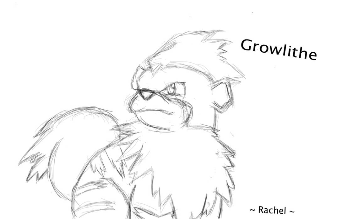 Growlithe Sketch by RavenKibaWolf154 on DeviantArt