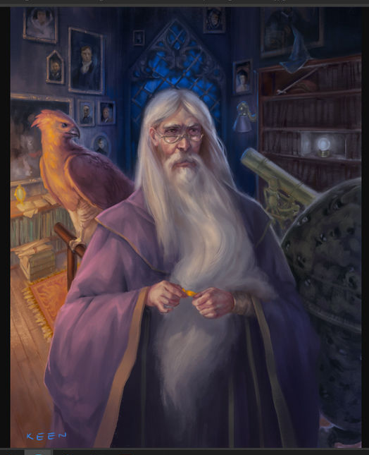 Dumbledore in his office by heathen1738 on DeviantArt