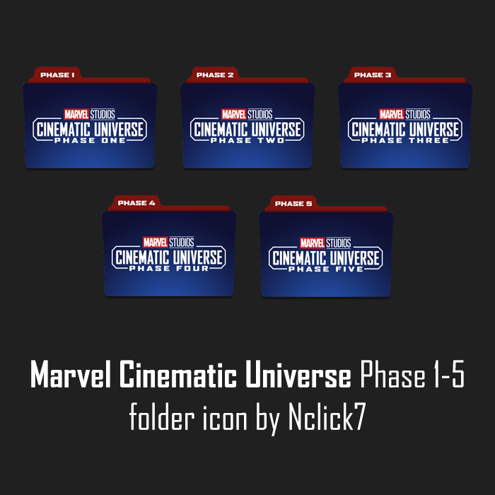 MCU Phase 1-5 folder icon by Nclick7 on DeviantArt